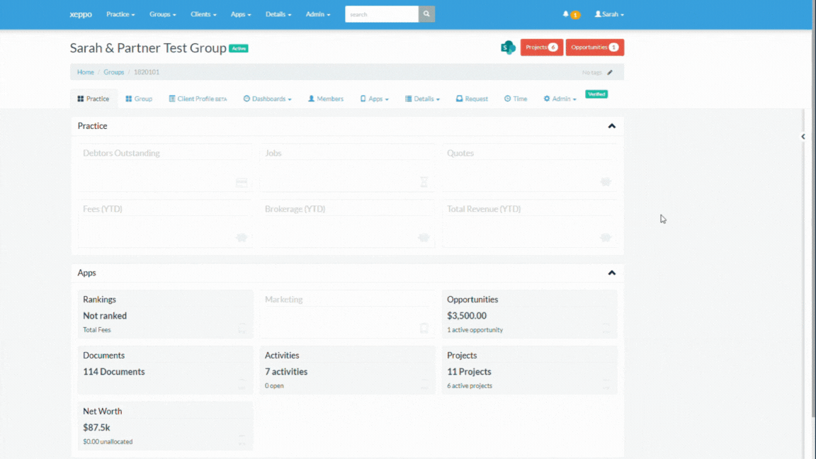 Viewing Client Data with the Right-Side Panel – Xeppo Support Centre