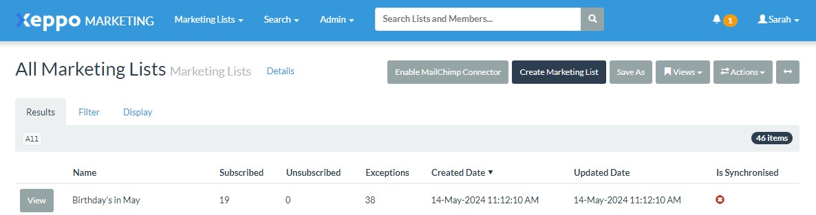 Creating, Viewing and Editing a Marketing List – Xeppo Support Centre